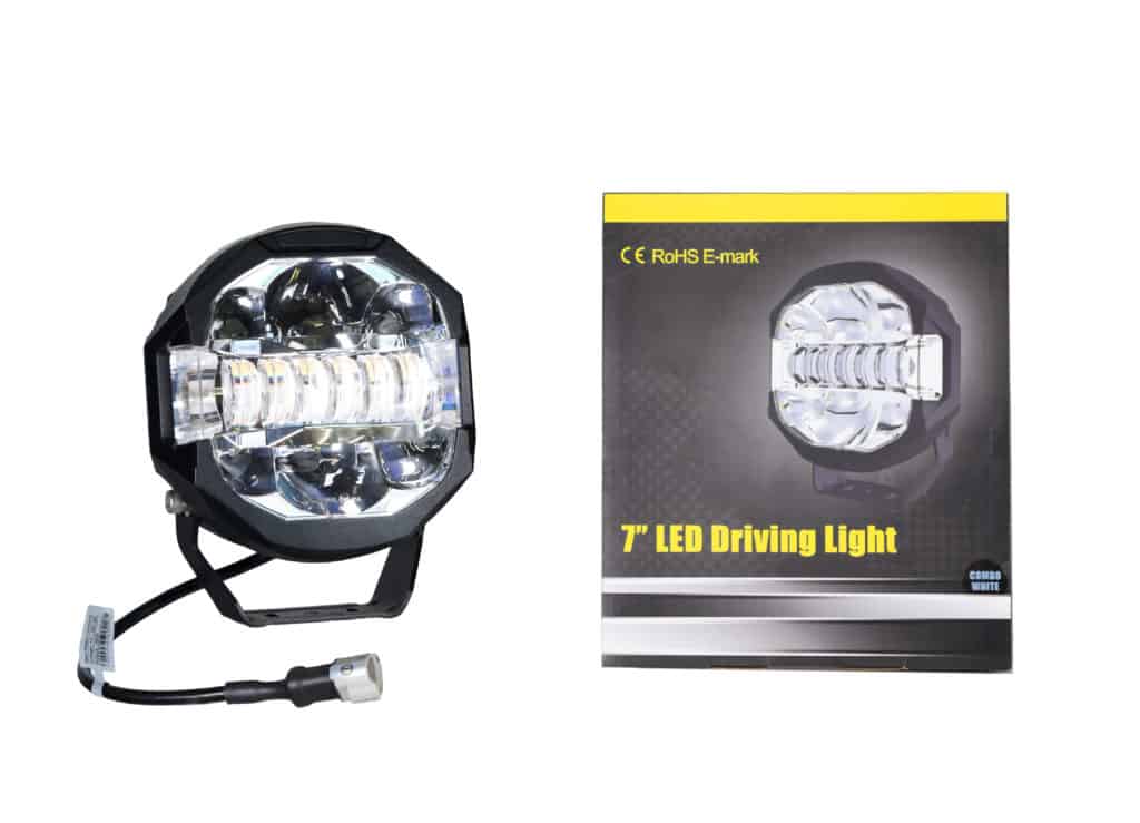 Omega Explora LED 7" 100 Combo Beam Set (2 Spotlights including Harness ...