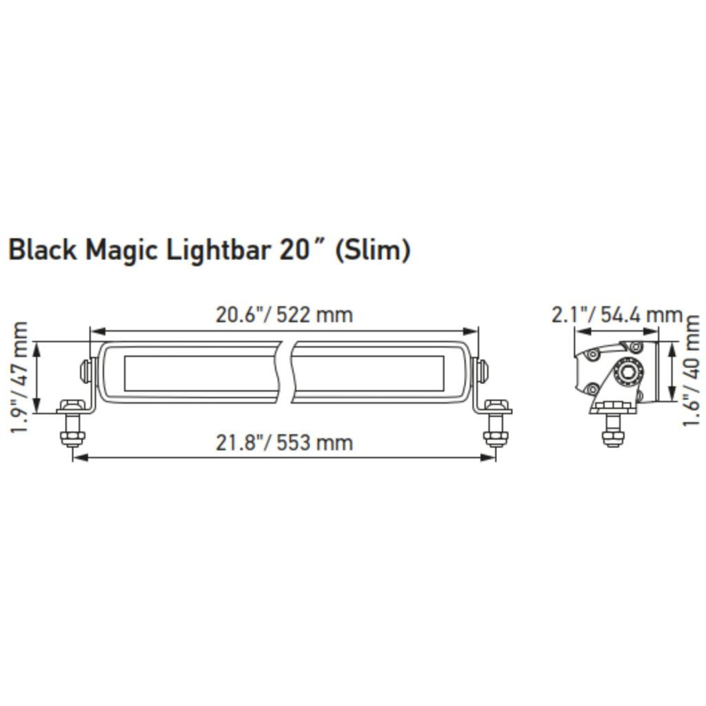 Hella Black Magic LED Slim Light Bar 20’’ - Autolume Plus