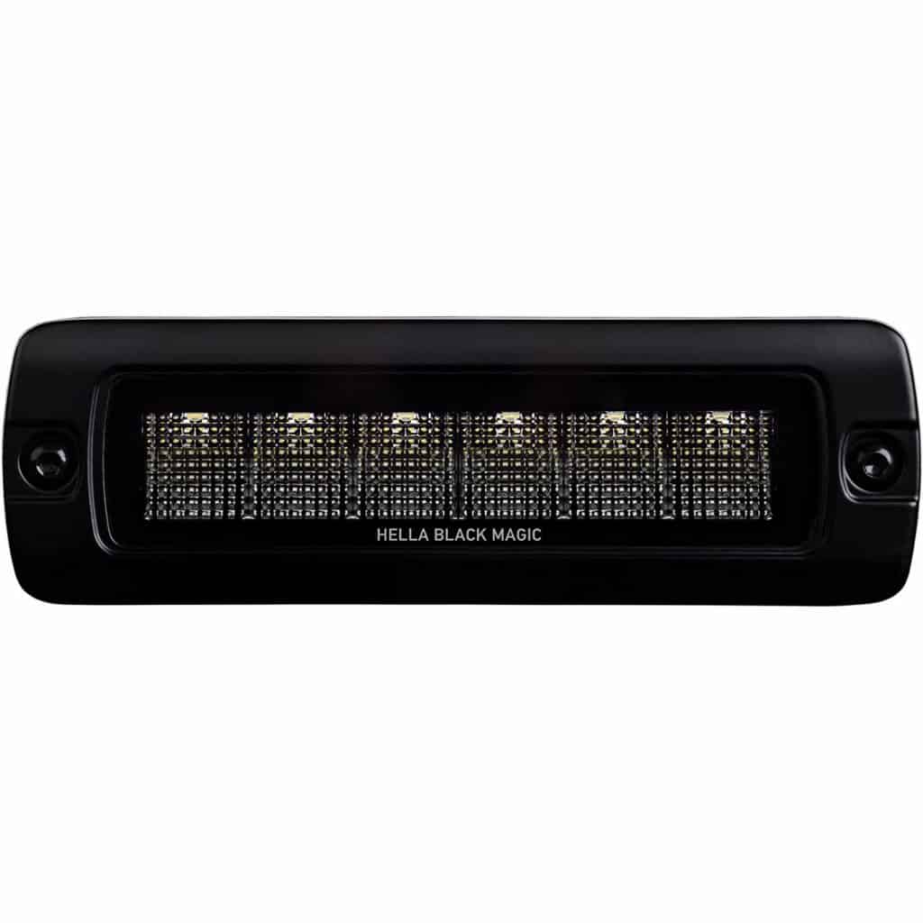 Hella Black Magic LED Mini Lightbar 6.2˝ Single Flush Mount (Flood ...