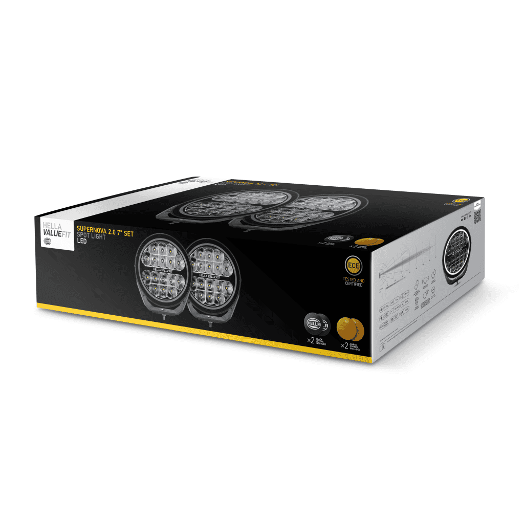 Hella ValueFit Supernova 2.0 7'' LED Spot Light Kit - Autolume Plus