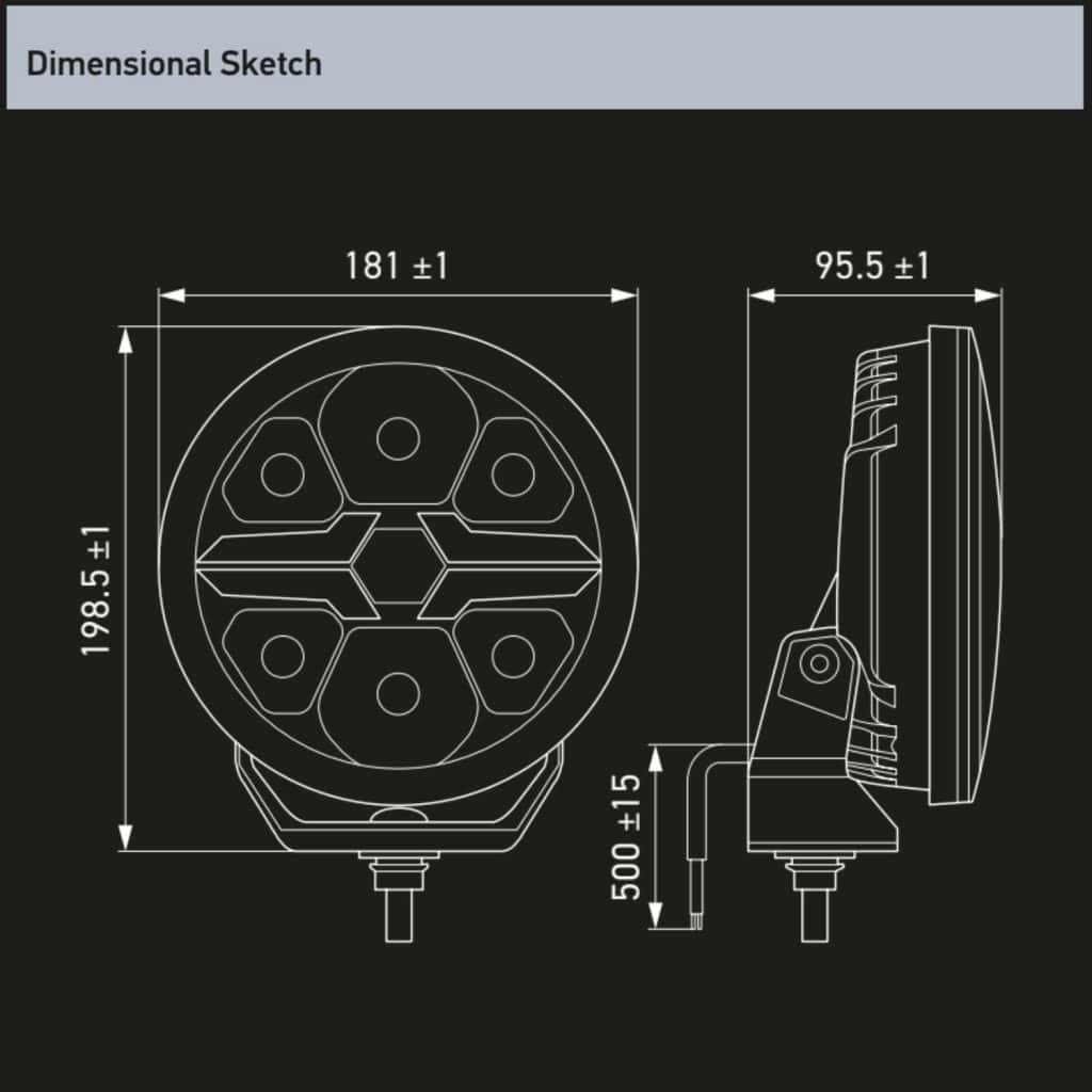 Hella Valuefit Blade Round 7" Black single - Autolume Plus